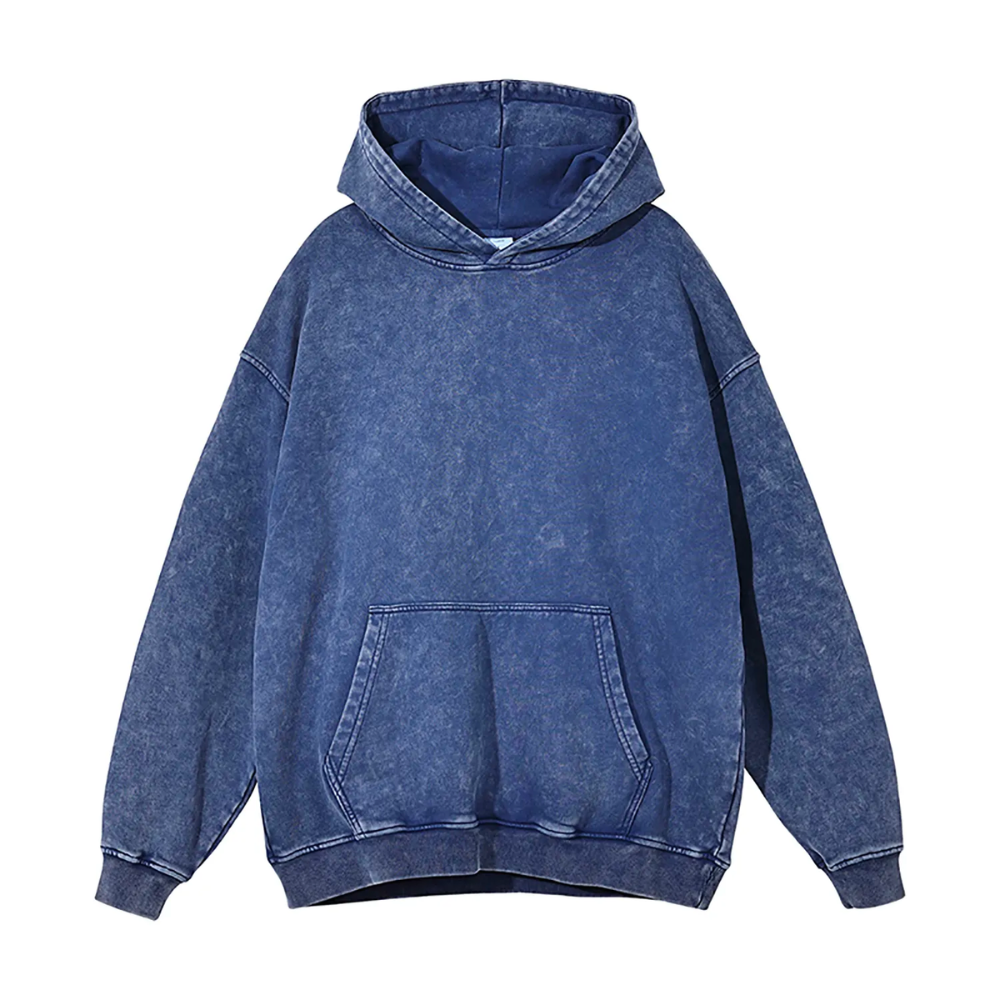 Blue Snow Wash Hoodie - YOUR RESELL PLUG